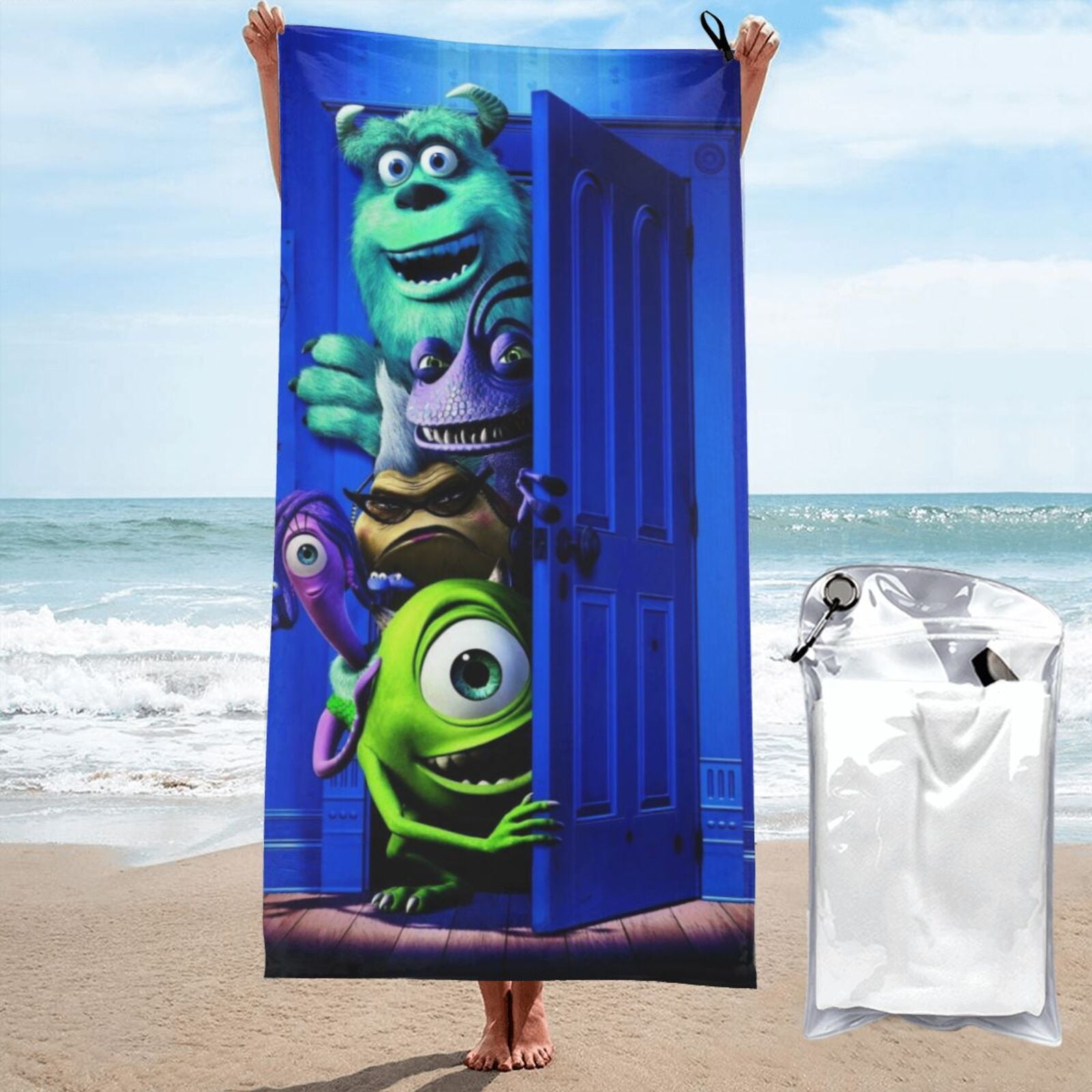 Monsters, Inc Microfiber Beach Towel – Absorbent Quick Dry Lightweight ...