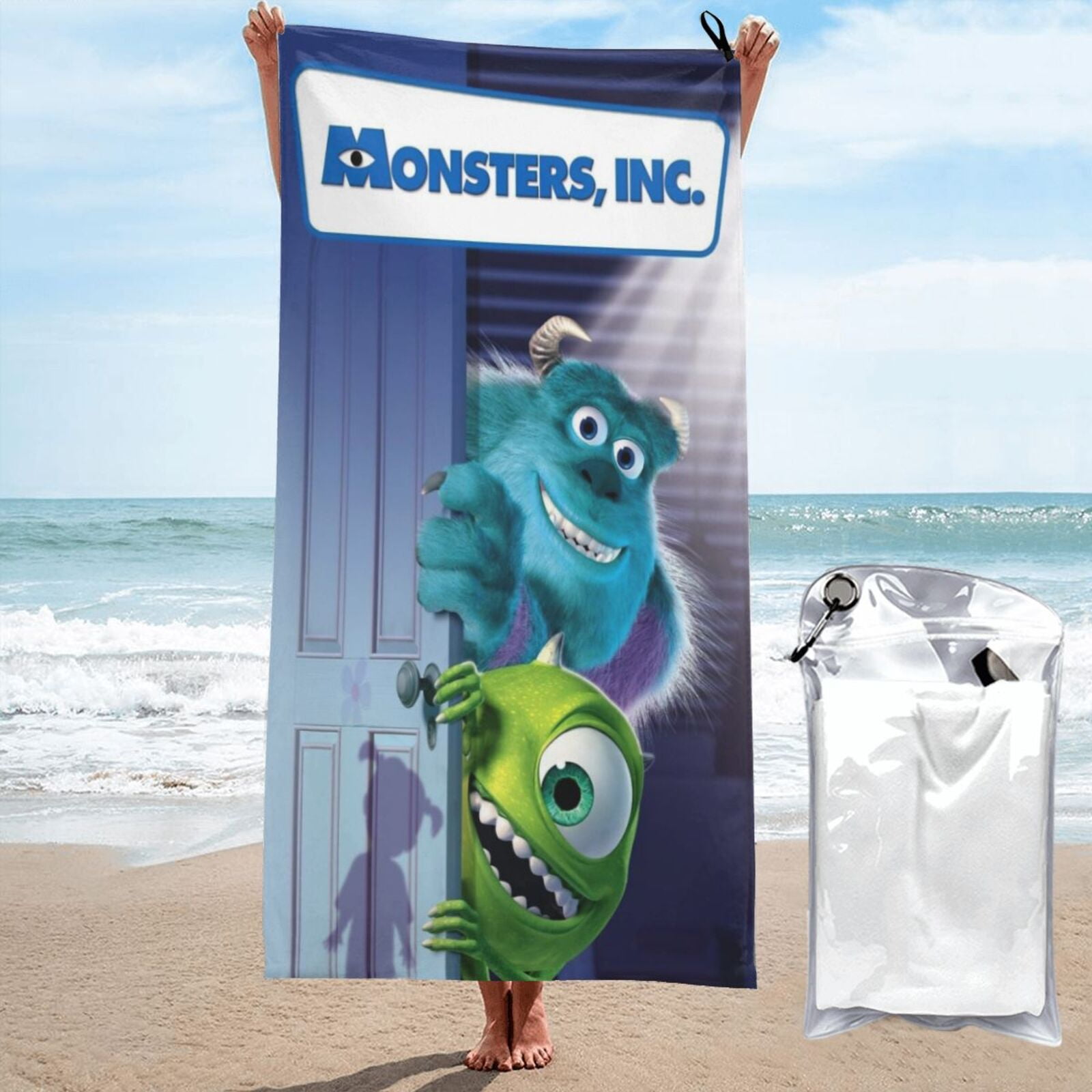 Monsters, Inc Microfiber Beach Towel – Absorbent Quick Dry Lightweight ...