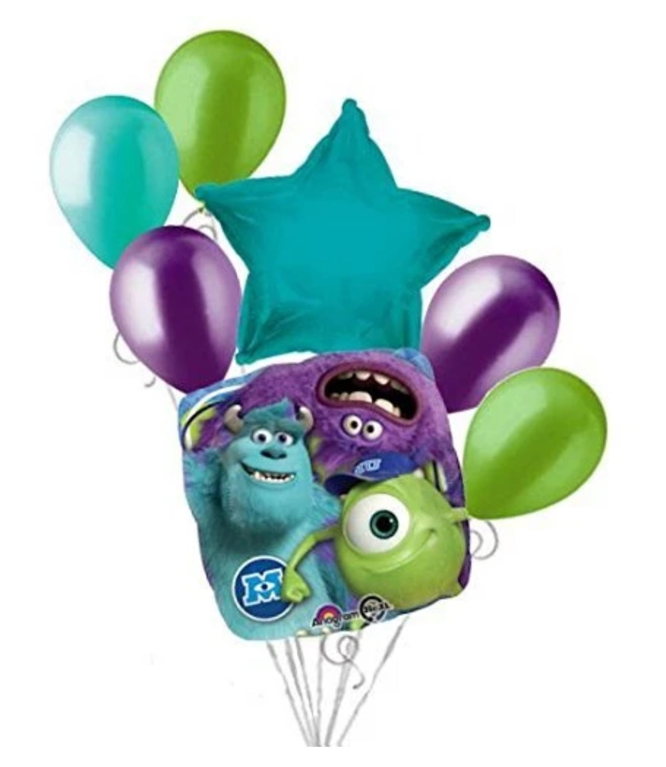 Monsters Inc. Mike Sully 7 Piece Balloons Bouquet Party Decorations Set ...