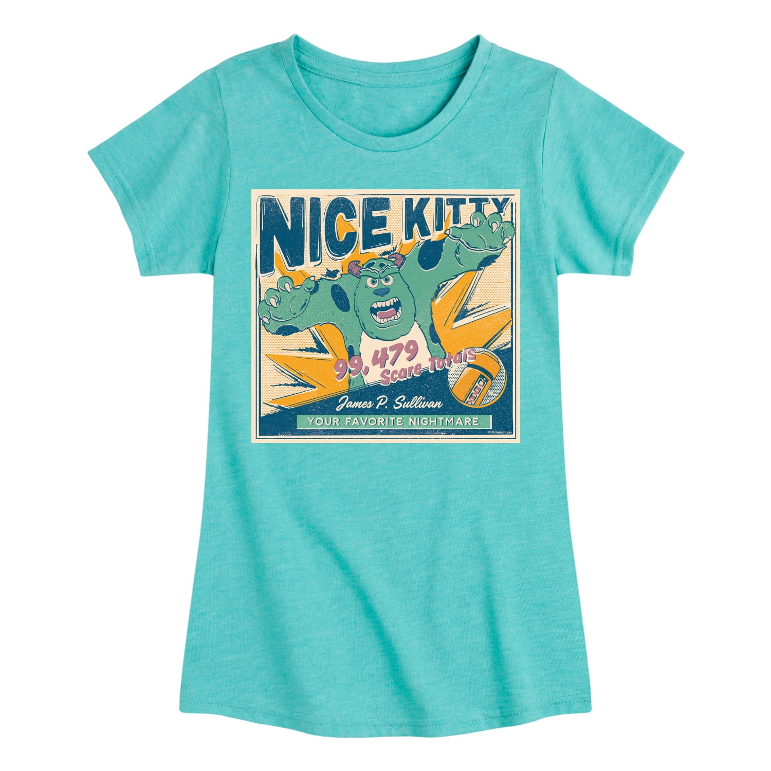 Monsters Inc. - Nice Kitty - Toddler & Youth Girls Short Sleeve Graphic ...