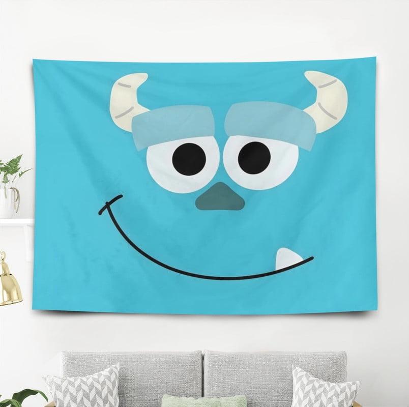 Monsters, Inc Pattern Wall Hanging 50*60 Inches High-Quality Peach Skin ...