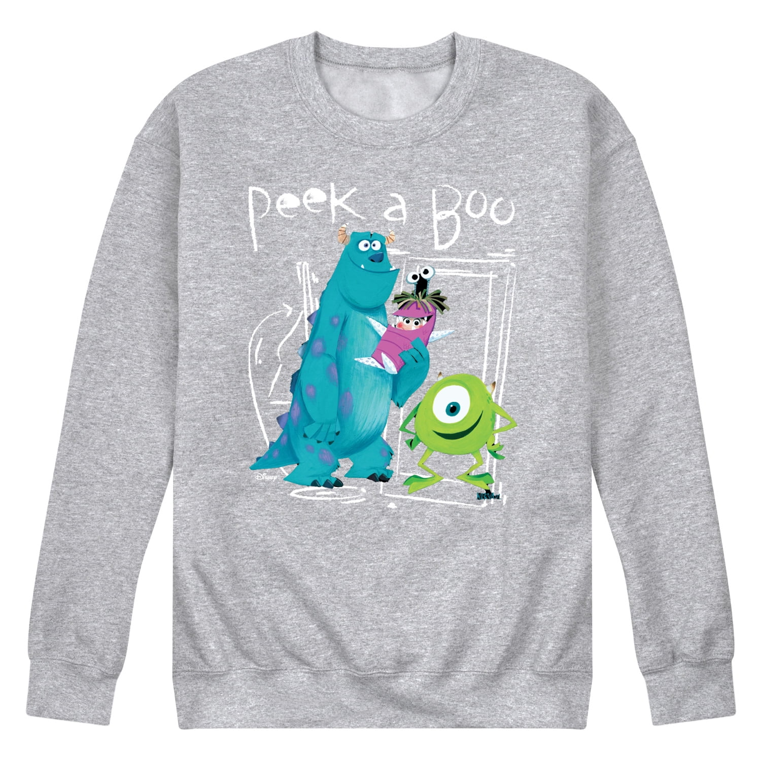 Monsters Inc. - Peek A Boo - Men's Crew Neck Fleece Pullover - Walmart.com