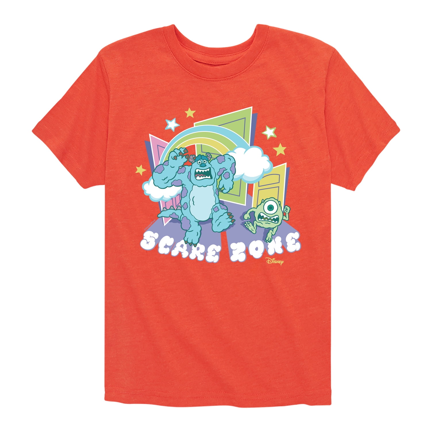 Monsters Inc. - Scare Zone In The Clouds - Toddler & Youth Short Sleeve Graphic T-Shirt ...