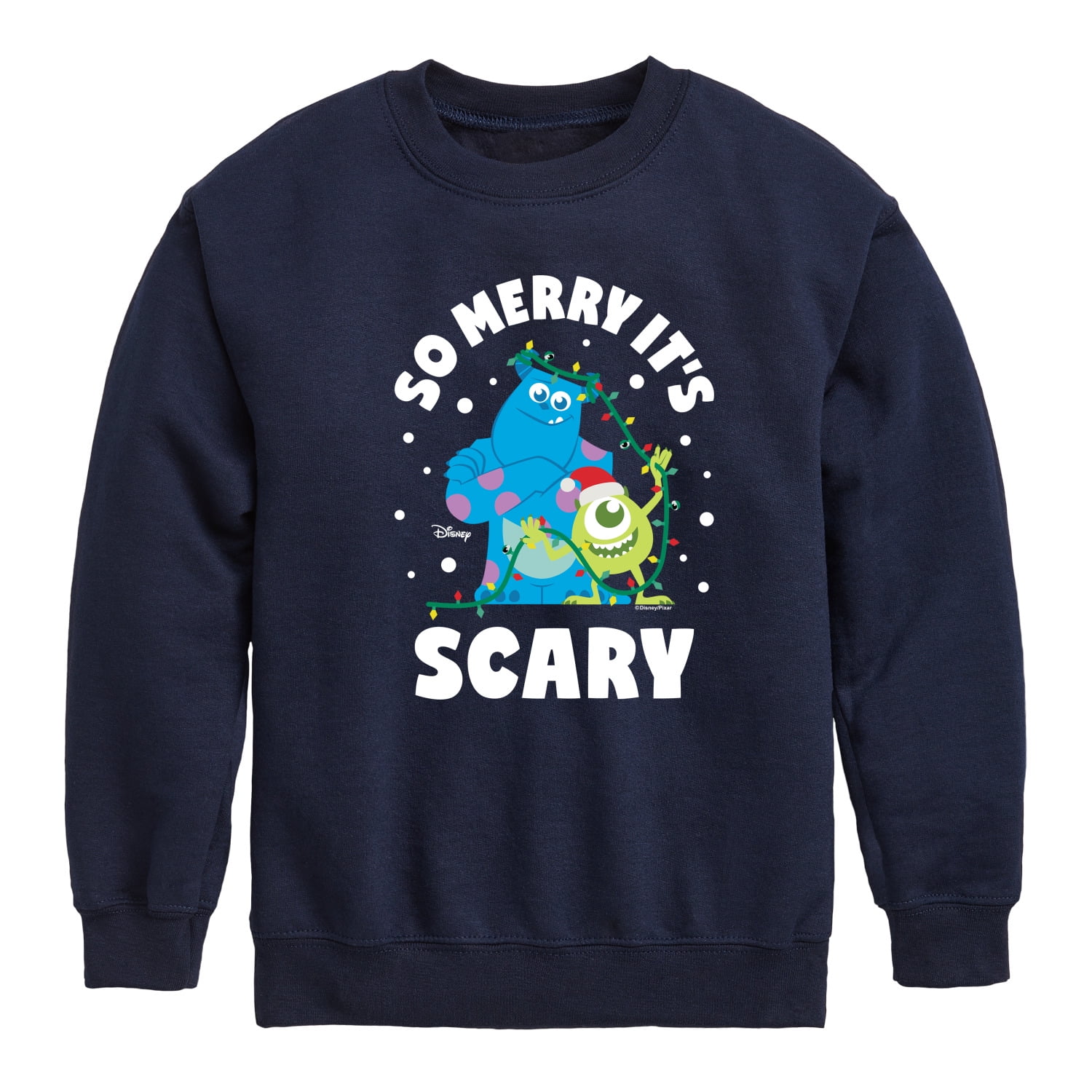 Monsters Inc - So Merry Its Scary - Toddler And Youth Crewneck Fleece ...