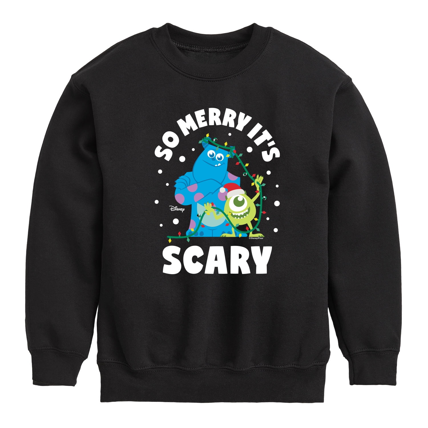 Monsters Inc - So Merry Its Scary - Toddler And Youth Crewneck Fleece ...