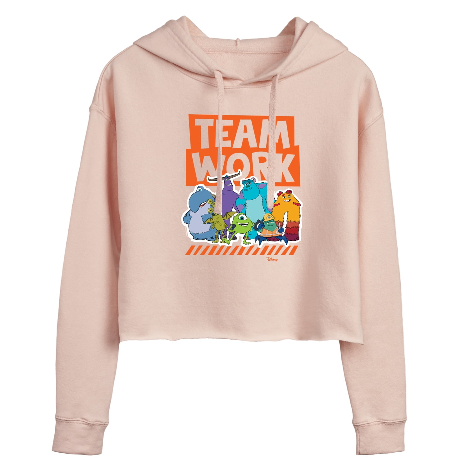 Monsters Inc. - Teamwork - Juniors Cropped Pullover Hoodie - Walmart.com