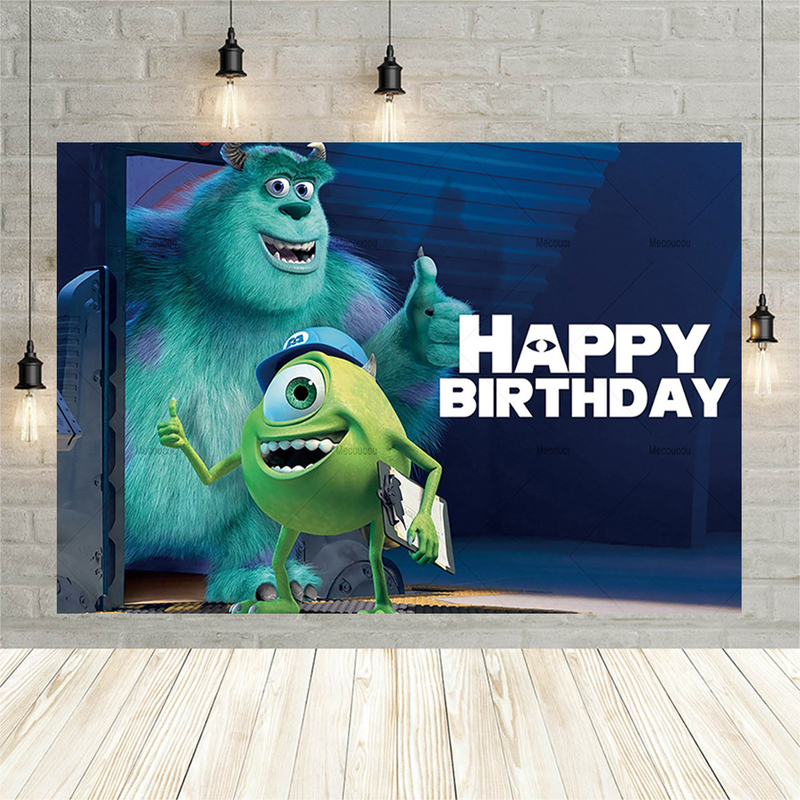 Monsters, Inc. Theme Baby 1st Birthday Backdrops for Photography Baby ...