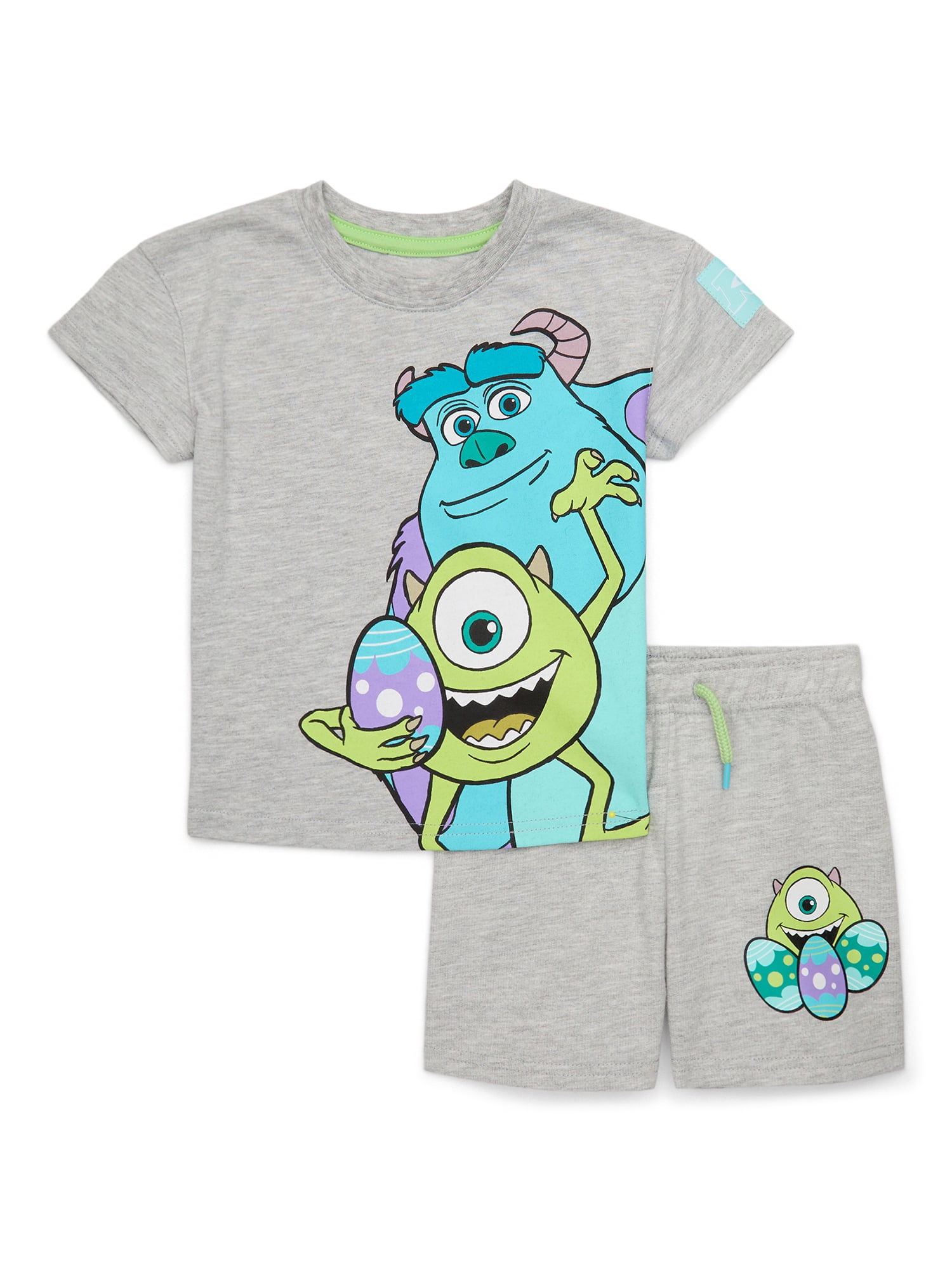 Monsters Inc Toddler Easter Graphic Print Tee and Shorts Set, 2-Piece ...