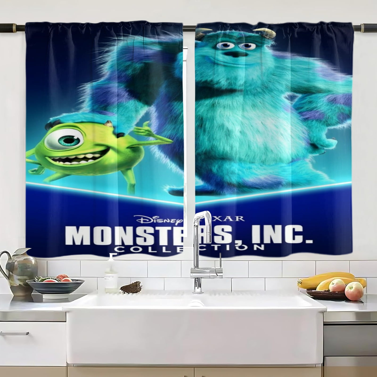 Monsters, Inc Window Curtain - 2 Panels(28"x40") - Walmart.com