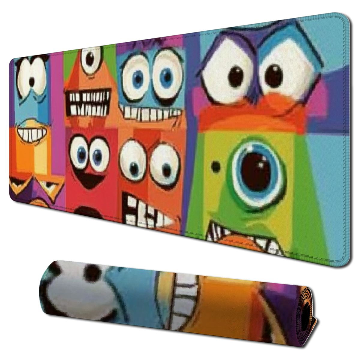 Monsters Large Mouse Pad Gaming Mousepad Non-Slip Rubber Base Desk Mats ...