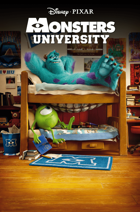 Monsters University (2013) 24x36 Movie Poster, Disney Pixar Animation ...