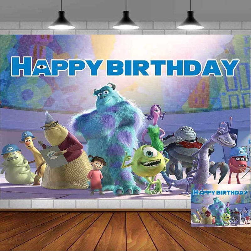 Monsters University Backdrop Banner Party Supplies Poster Movie Theme ...