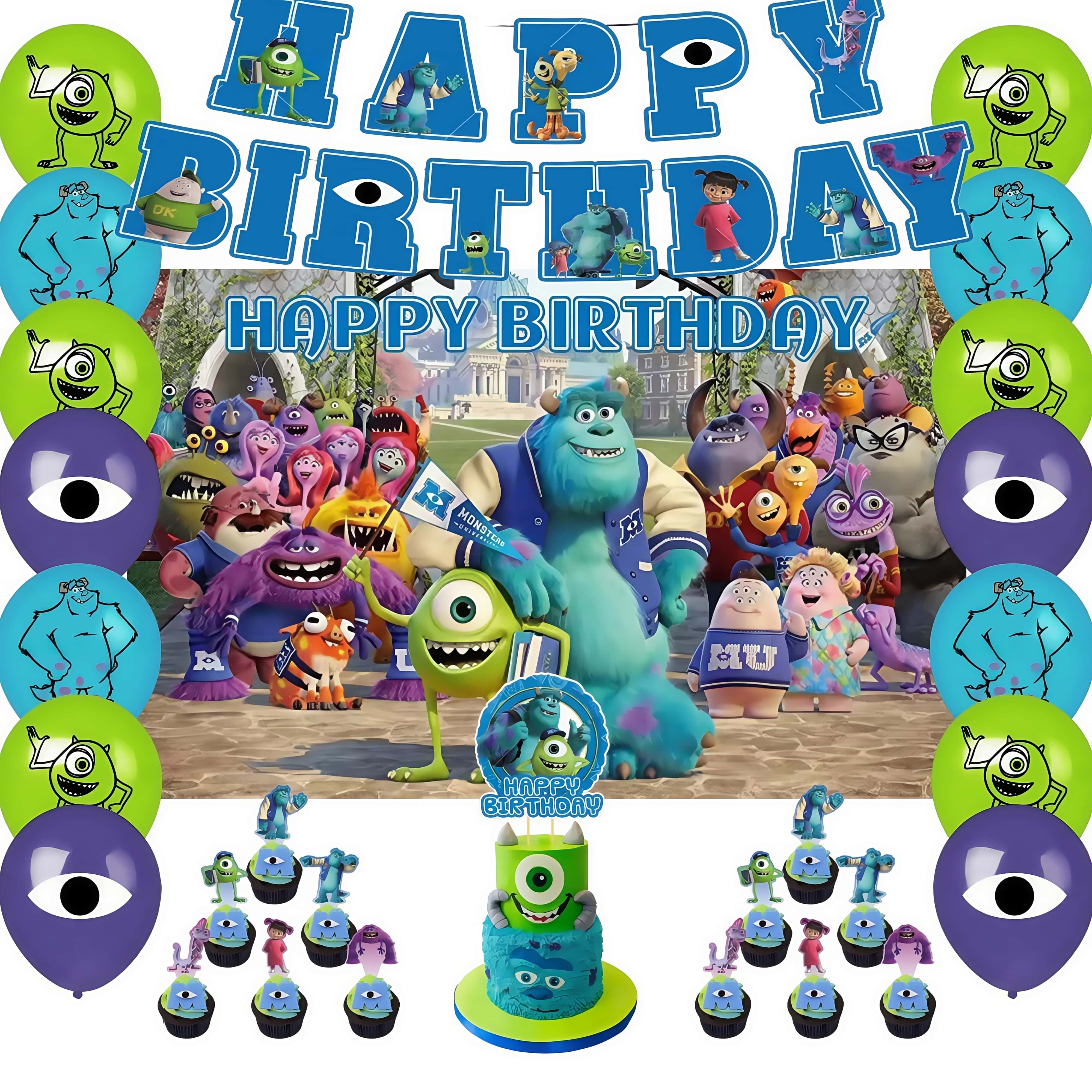 Monsters University Birthday Party Supplies, Monsters University Party ...