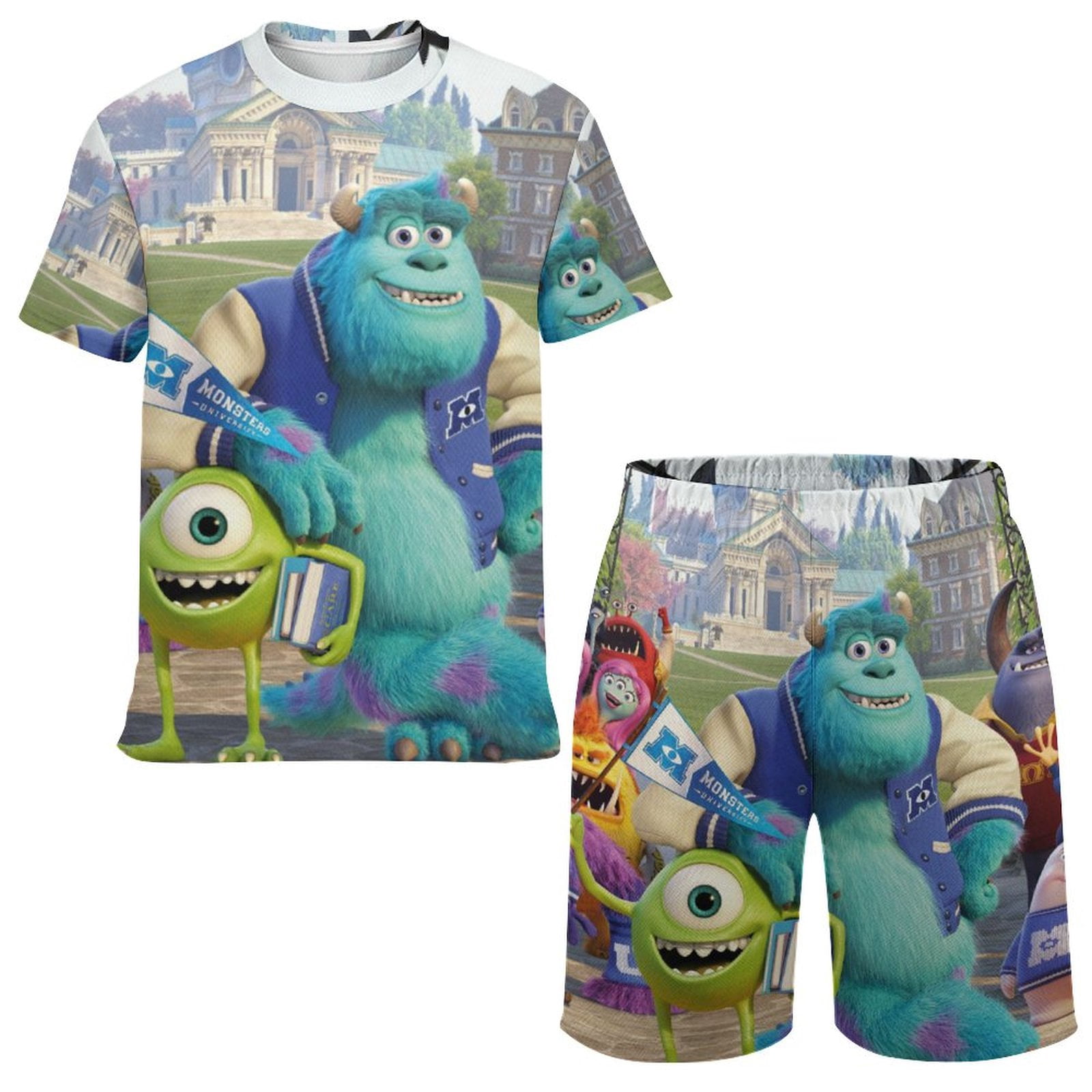Monsters University Boys Short Sleeve T-Shirt And Mesh Shorts Outfit ...