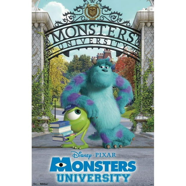 Monsters University - Campus Poster and Poster Mount Bundle - Walmart.com