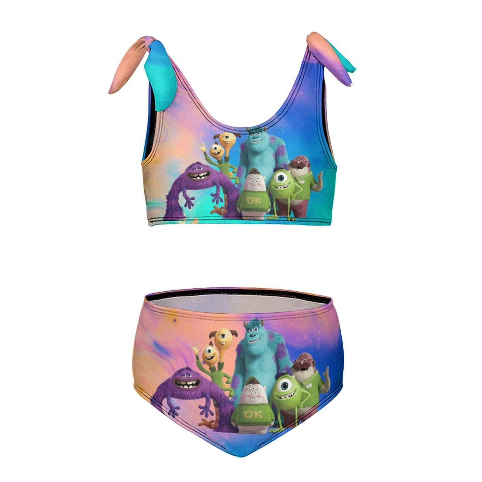 Monsters University Cartoon Girls Swimsuits Set 2pcs Summer Holiday ...
