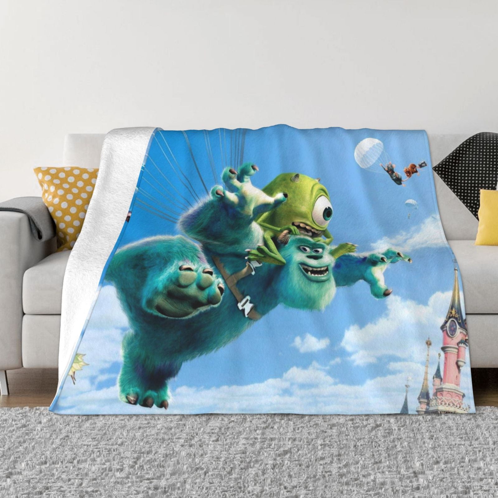 Monsters University Fleece Throw Blanket For Couch Or Bed - Plush Cozy ...