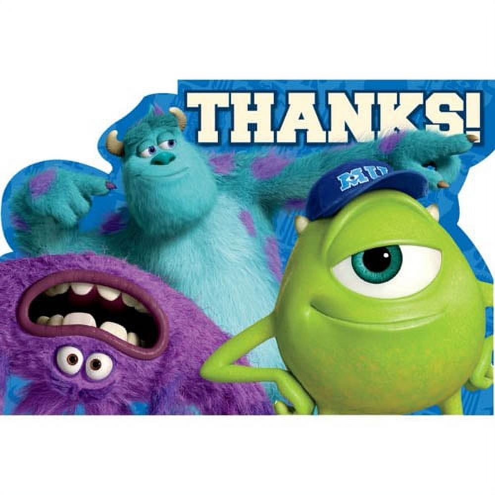 Disney Monsters Postcard Thank You Cards (8 Pack) - Party Supplies ...