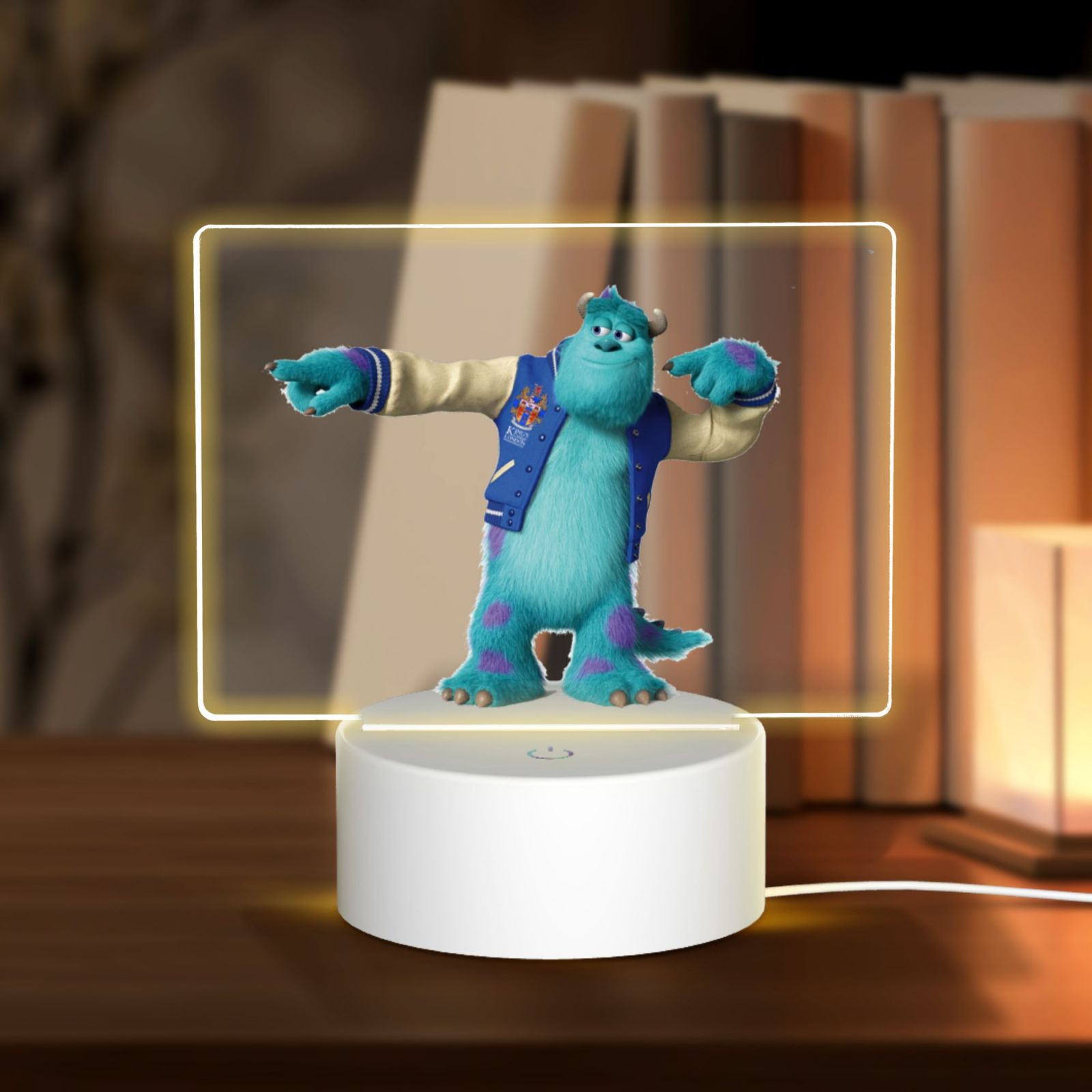 Monsters University Mike Rectangular Acrylic Night Light USB Cable Lamp ...
