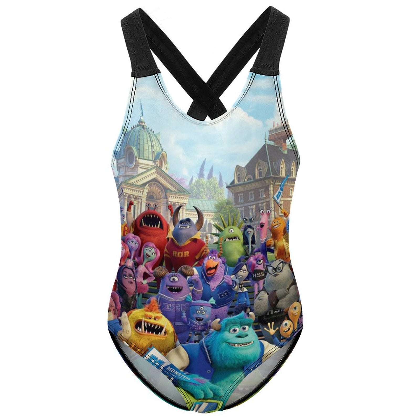 Monsters University Poster Children's One-piece Swimsuit Summer Girl's ...
