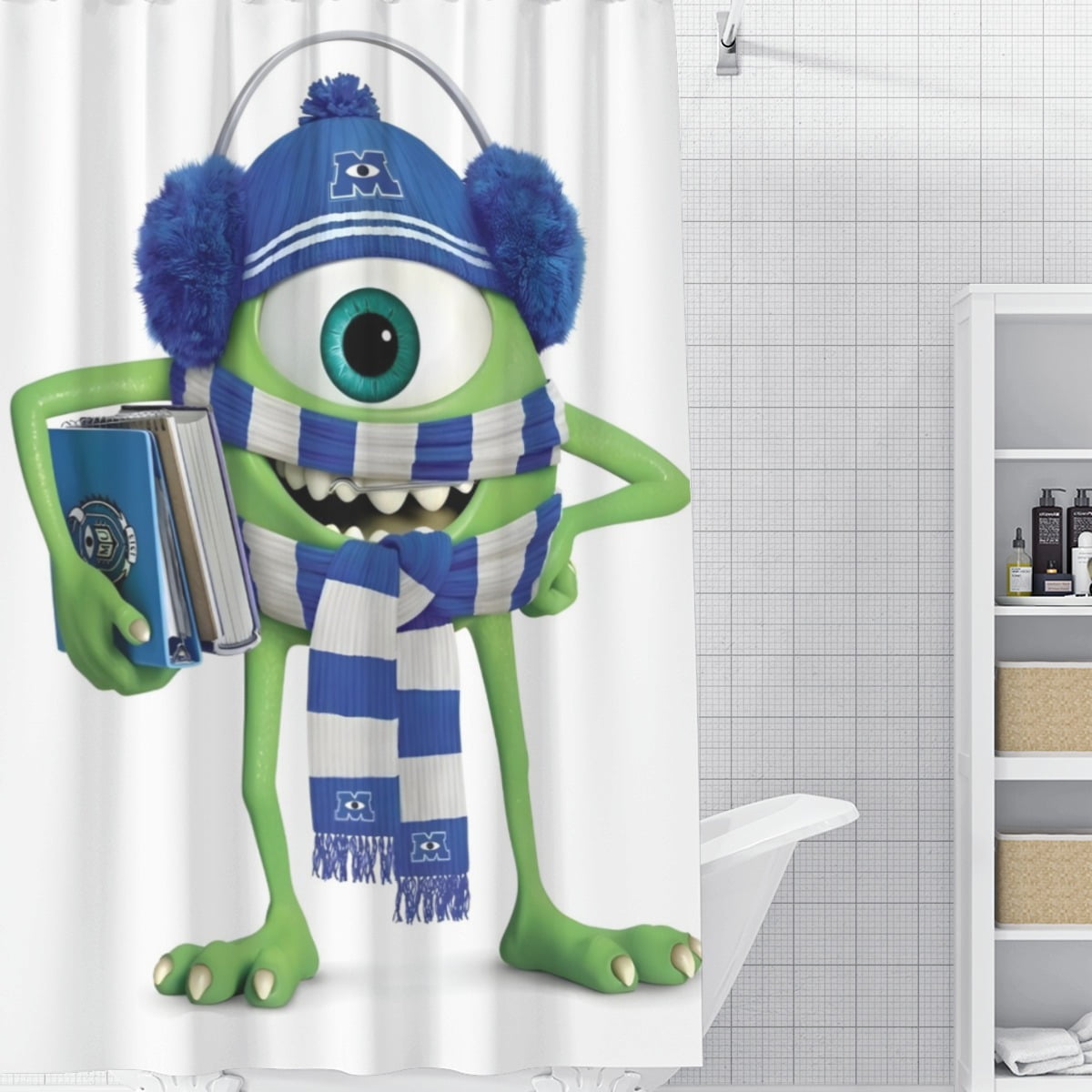 Monsters University Shower Curtain 35*70.8 Inches Waterproof And ...