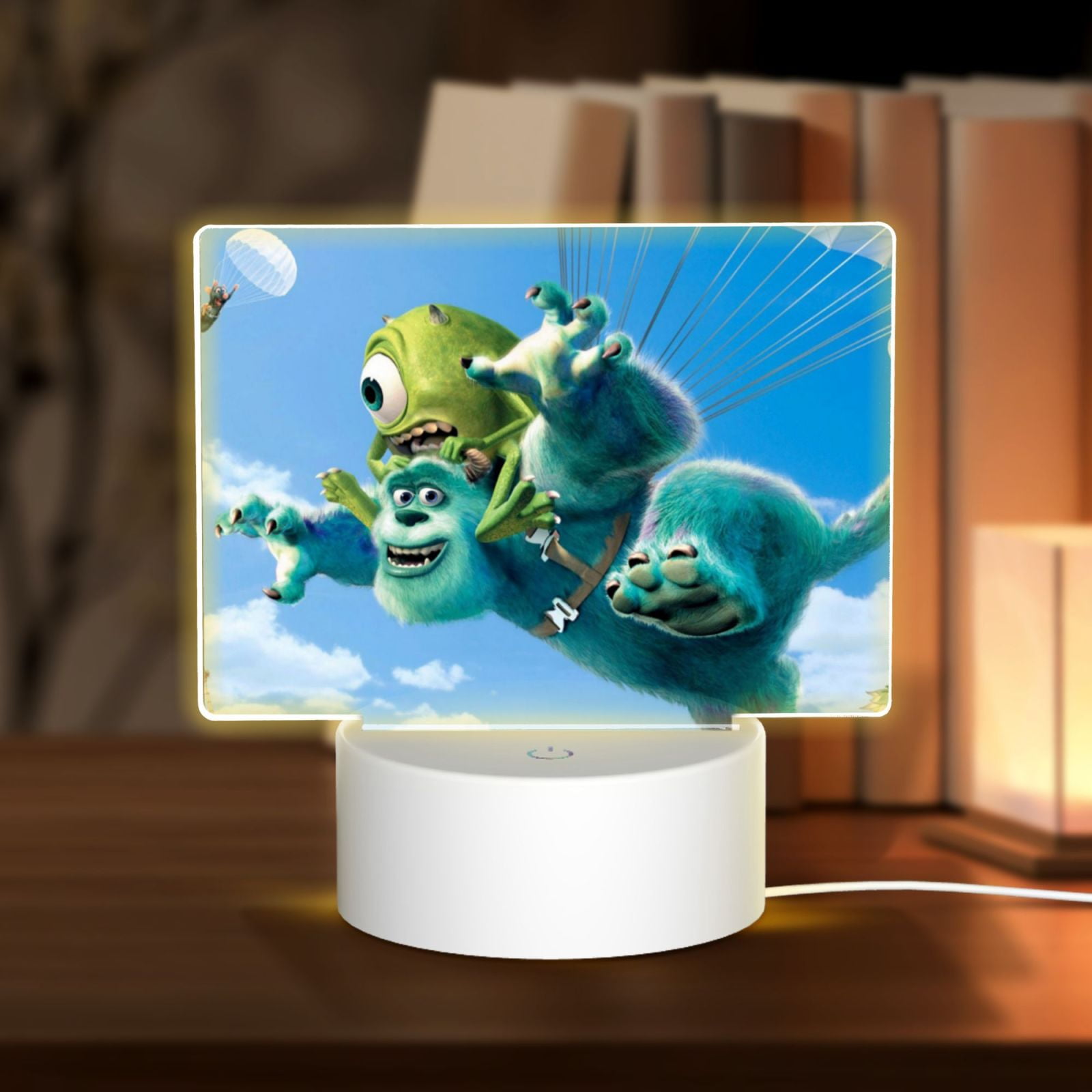 Monsters University Sulley Mike Rectangular Acrylic Night Light USB ...