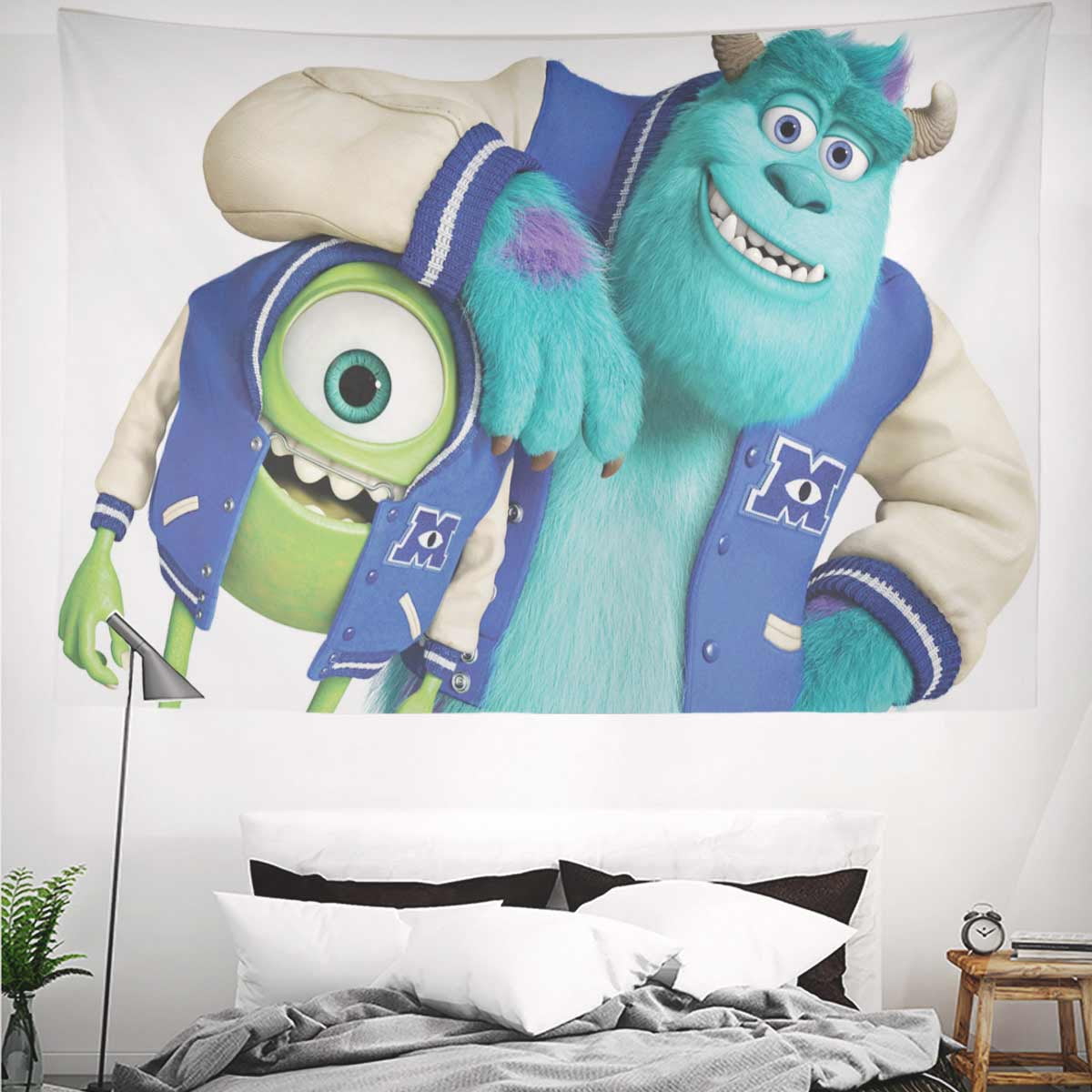 Monsters University Tapestry Gift Wall Hanging Backdrop for Room ...