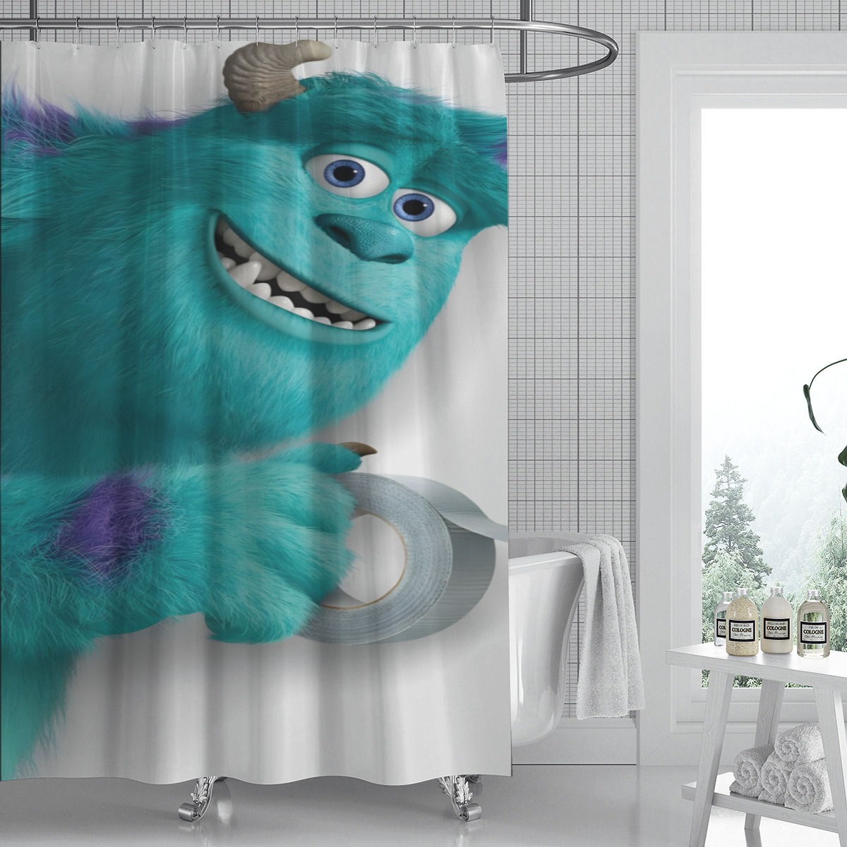 Monsters University shower curtain boasts a stunning design, features ...