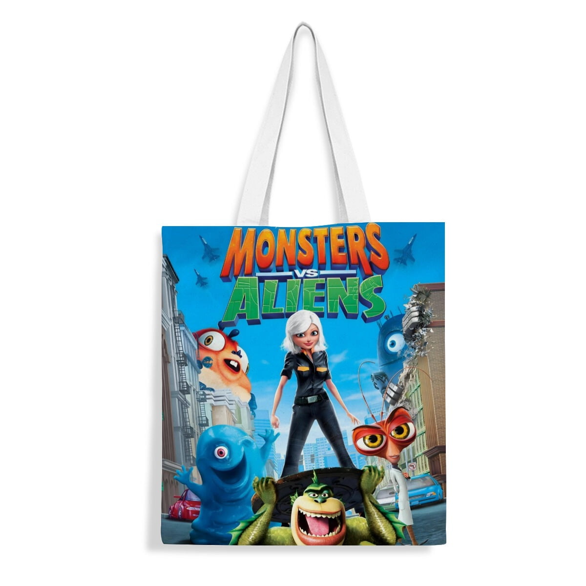 Monsters Vs. Aliens-theme canvas Tote Bag for Women Aesthetic Shopping ...