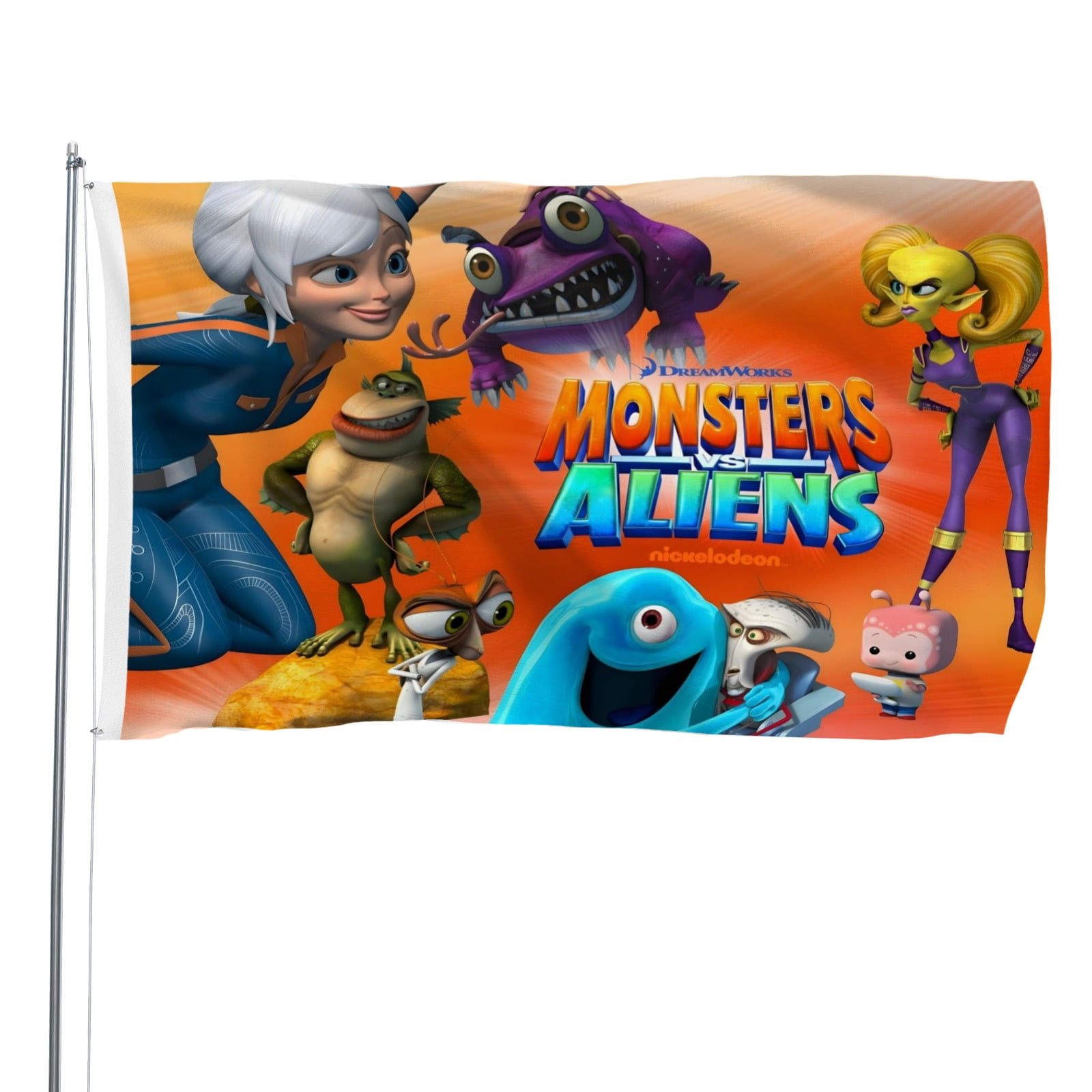 Monsters Vs. Aliens-themed Printed Flag Perfect gift for fans, friends ...