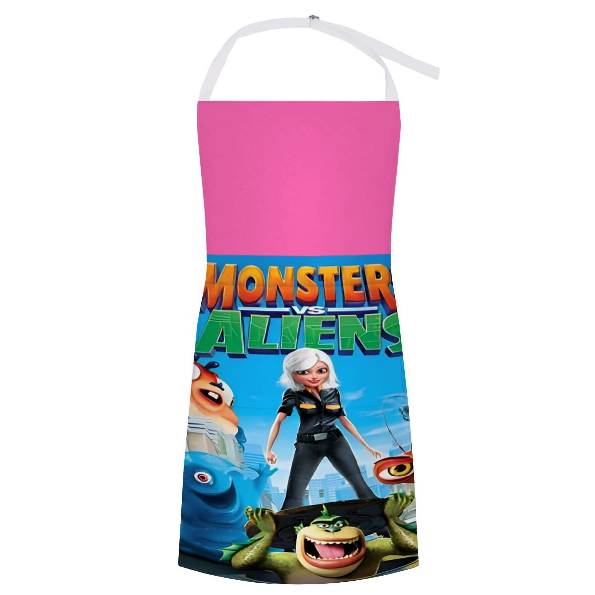 Monsters vs Aliens apron has an iconic print, is durable and adjustable ...