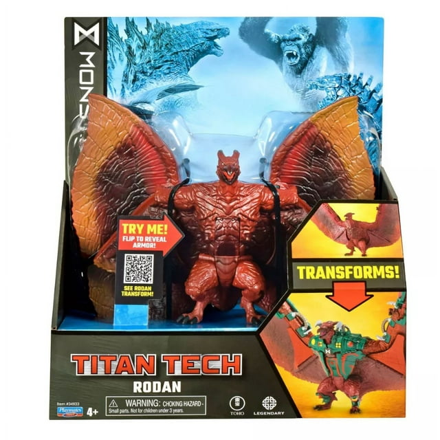 "Godzilla Monsterverse: 8"" Titan Tech Transforming Rodan Action Figure ...