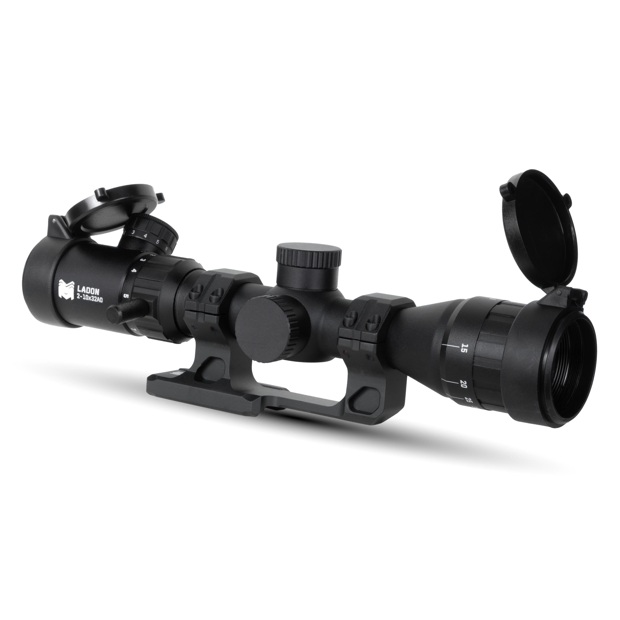 Monstrum Ladon 2-10x32 MPVO Rifle Scope with AO Adjustable Objective ...