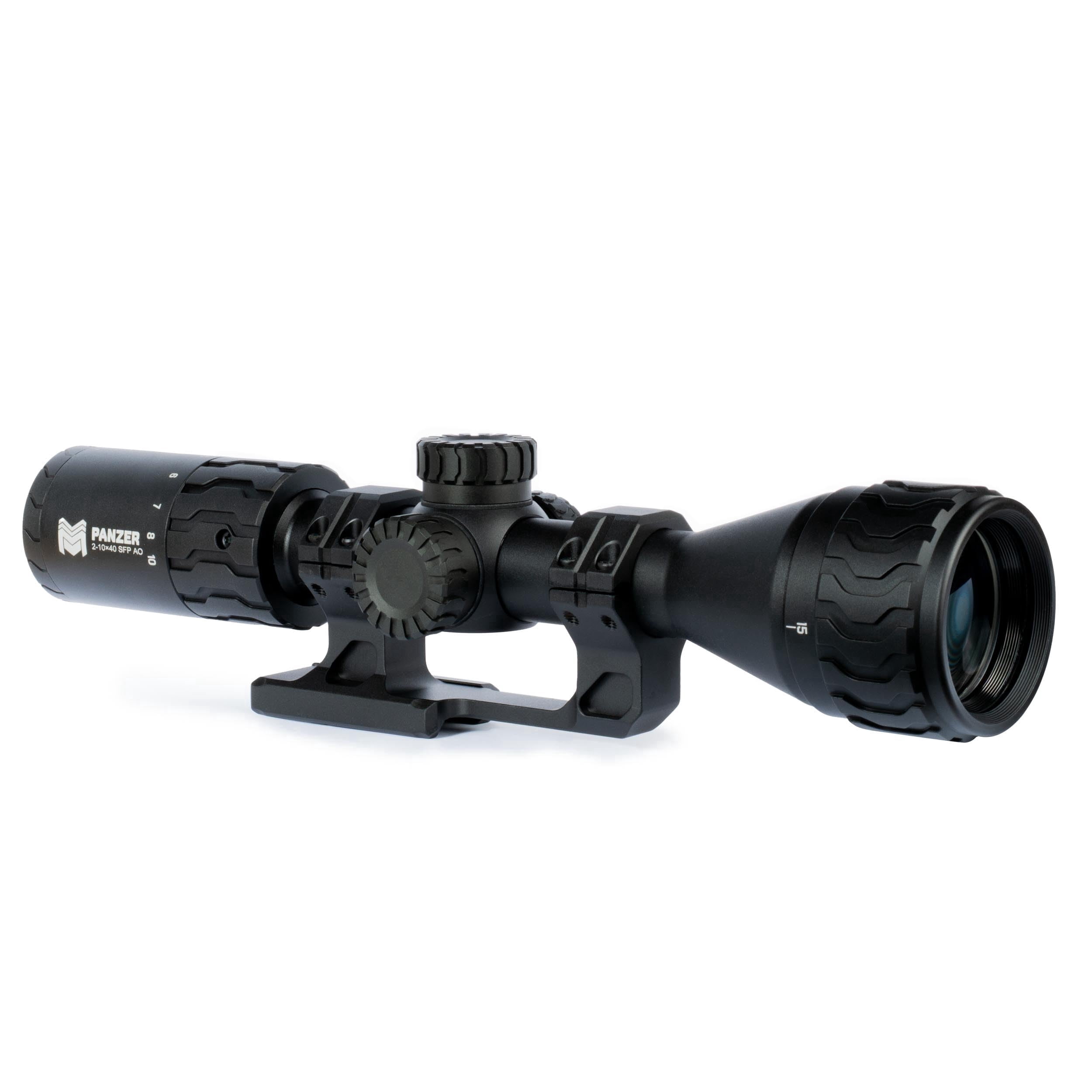 Monstrum Panzer 2-10x40 MPVO Rifle Scope with AO Adjustable Objective ...