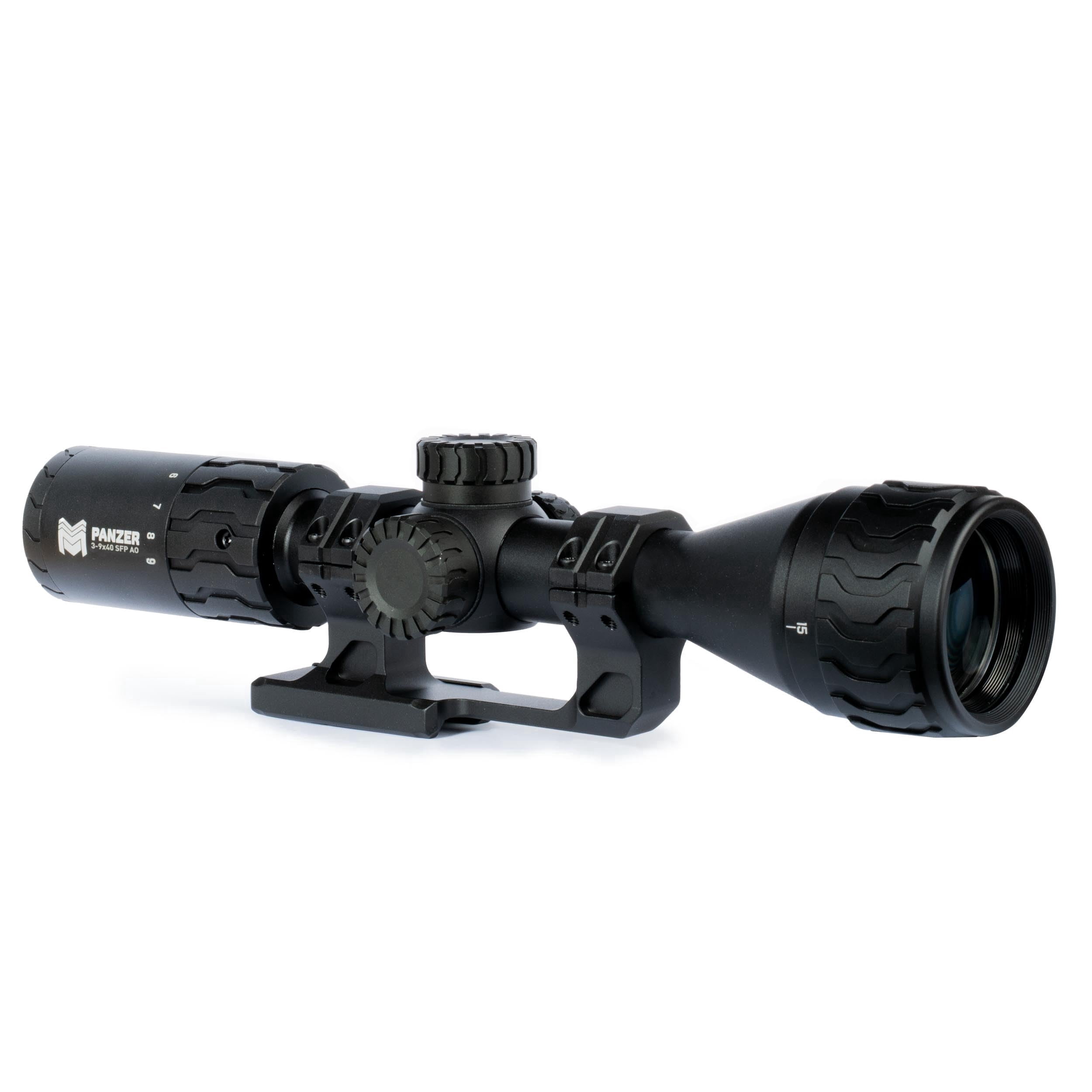 Monstrum Panzer 3-9x40 Rifle Scope with AO Adjustable Objective and ...