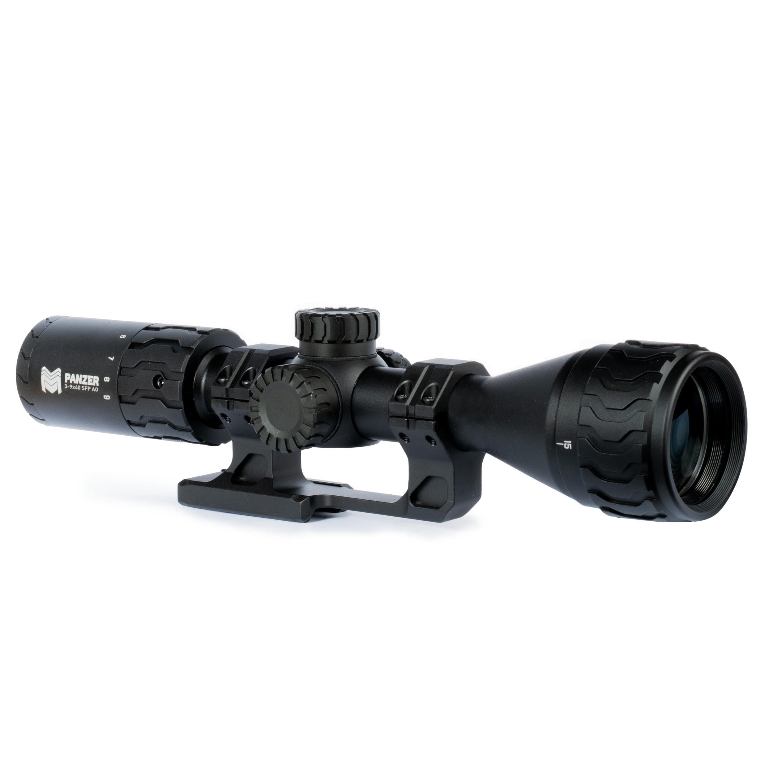 Monstrum Panzer 3-9x40 Rifle Scope with AO Adjustable Objective and ...