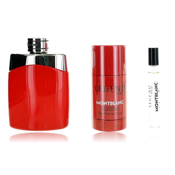 Mont Blanc Legend Red by Mont Blanc, 3 Piece Gift Set for Men - Walmart.com