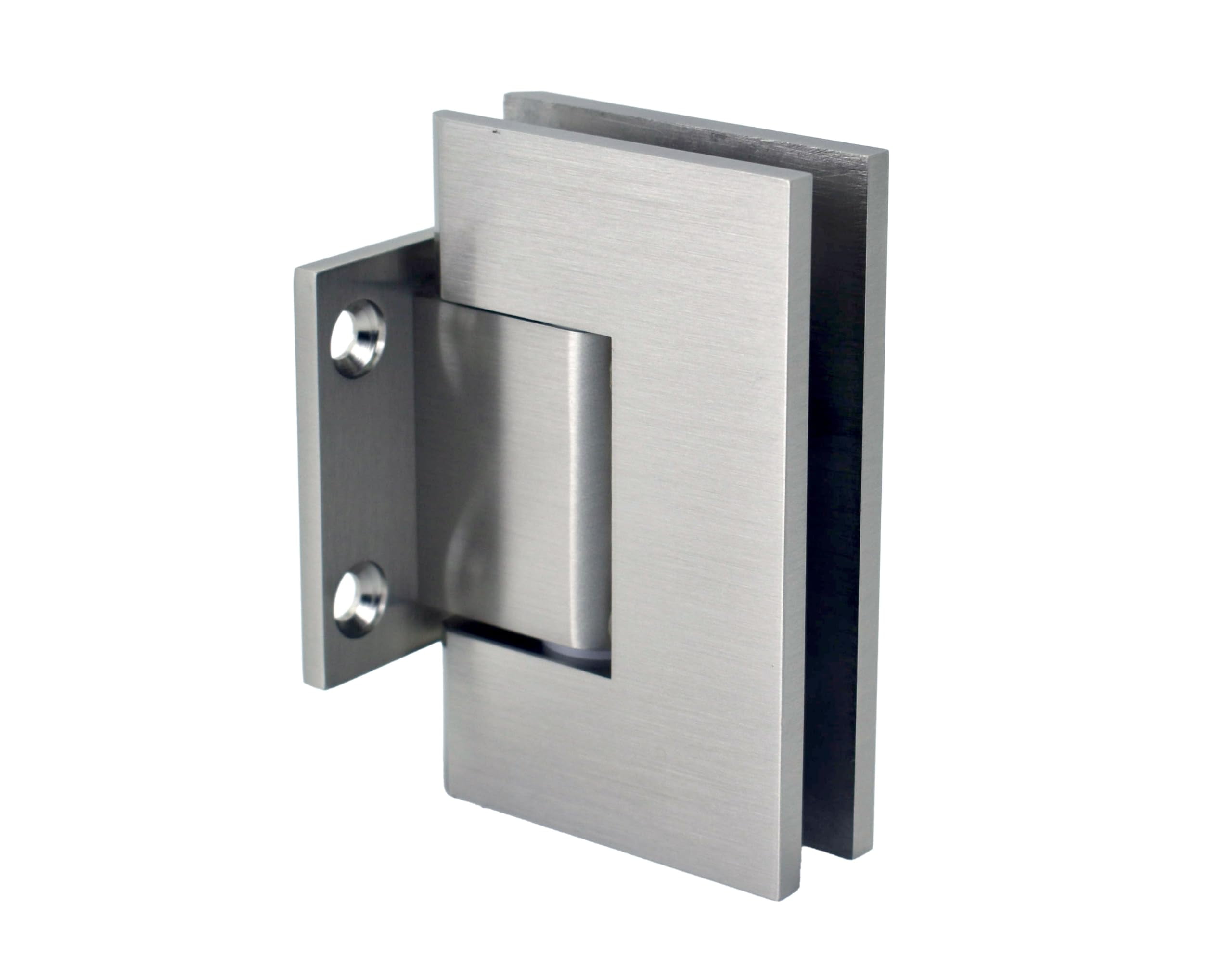 Mont Hard Square Shower Hinge Short Back Plate in Brushed Nickel, Door ...