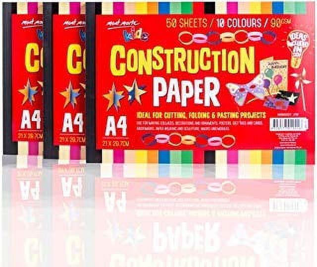Mont Marte Construction Paper, MMF7 Large Construction Paper for Kids ...