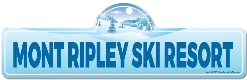 Mont Ripley Ski Resort Street Sign | Indoor/Outdoor | Skiing Skier ...