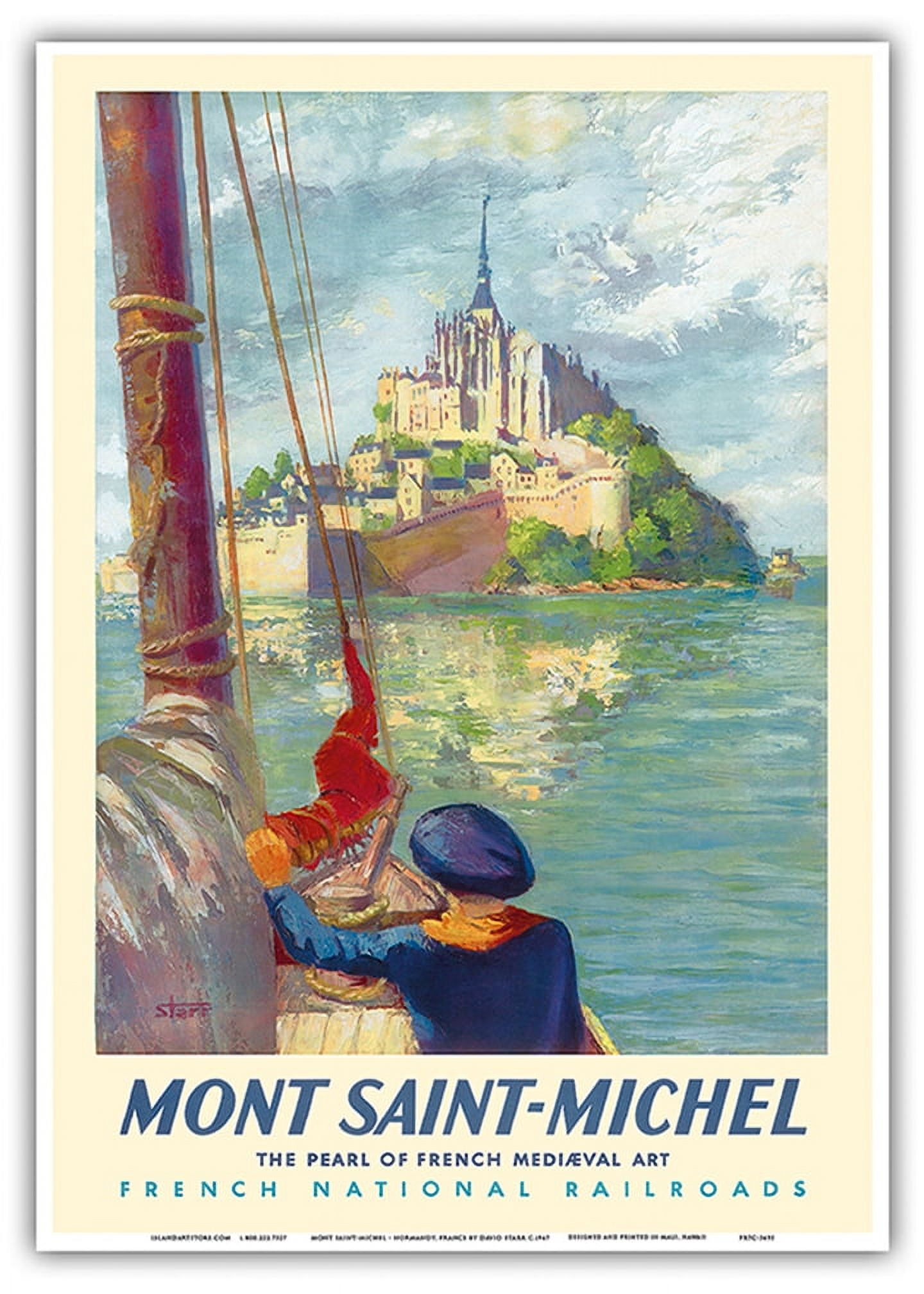 Mont Saint-Michel - Normandy France - The Pearl of French Mediaeval Art - Vintage Railroad ...