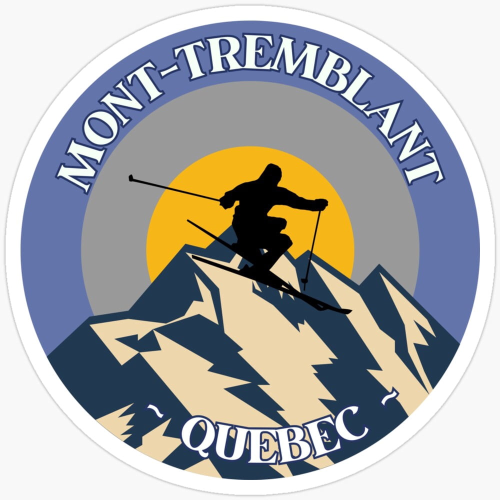 Mont-Tremblant Ski Mountain Sticker Phone Decal Water Bottle Stickers ...