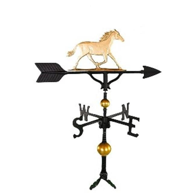 Montague Metal Products 300 Series 32 In. Deluxe Gold Horse Weathervane ...