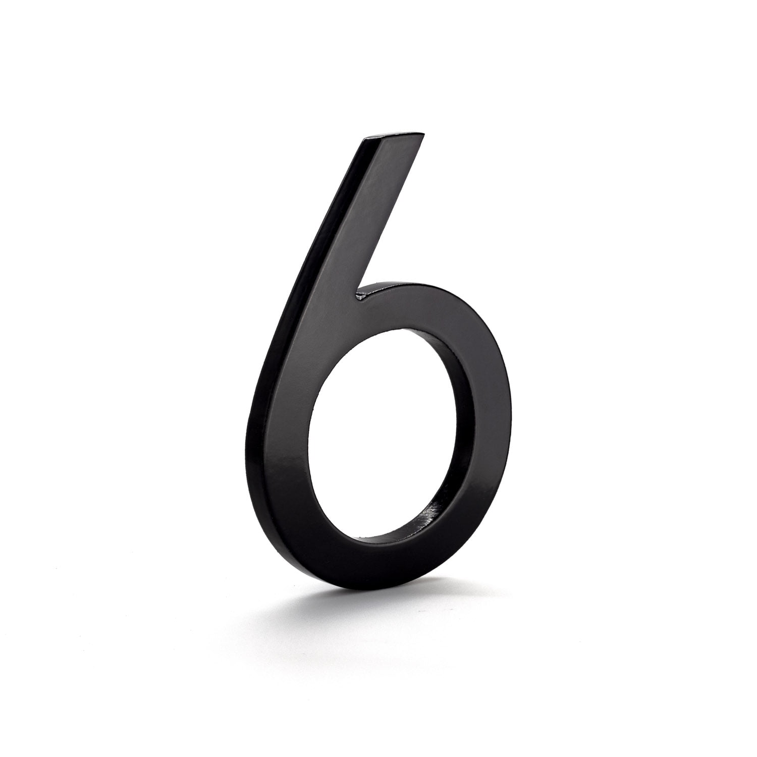 Montague Metal Products 6" Black Floating or Flat Modern House Numbers ...
