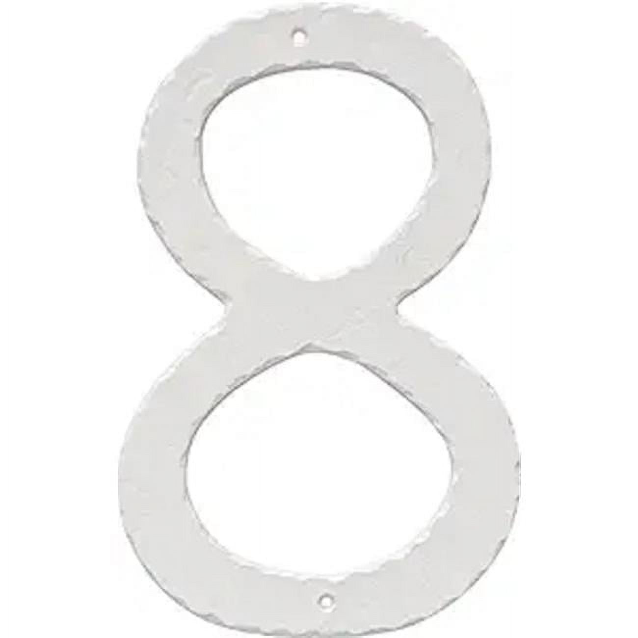 Montague Metal Products THN-10-8-W 10 in. Textured House Number, White ...