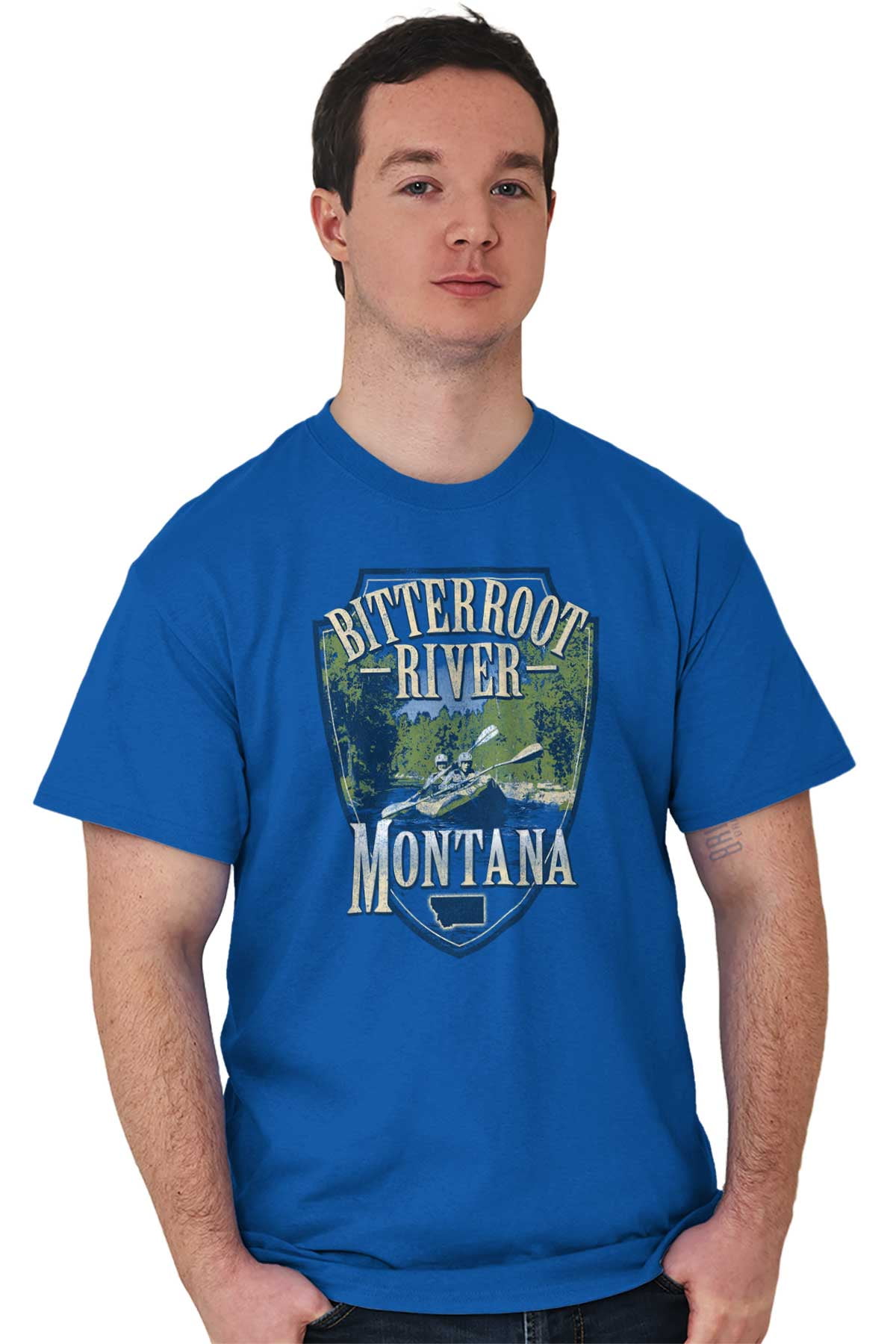 Montana Bitterroot River MT Kayaking Unisex Plus Size Graphic Tee ...