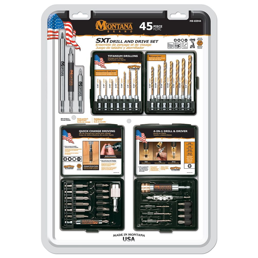 Montana Brands MB-65944 45 Piece Big Sky Drill/Driver Set - Walmart.com