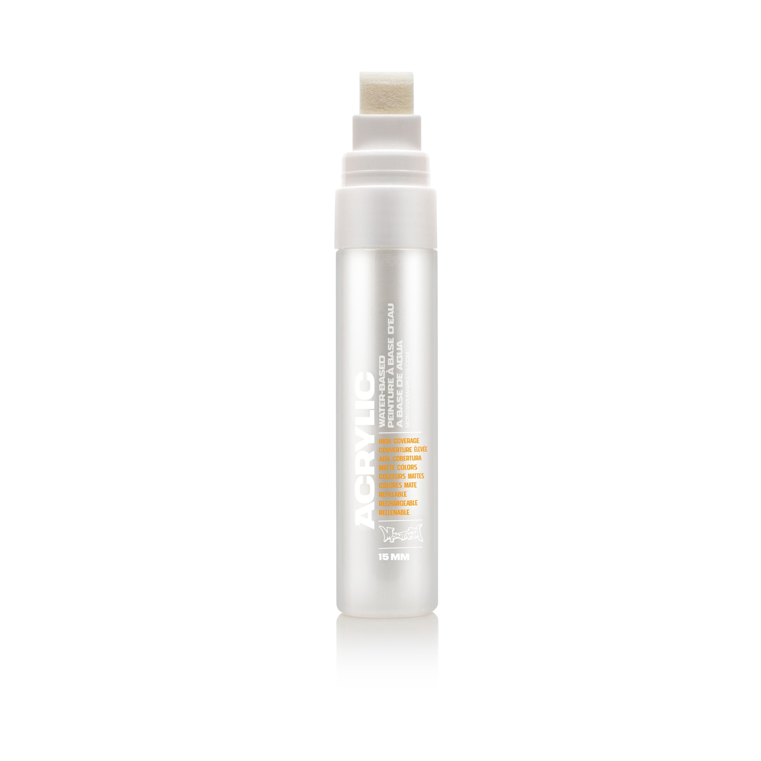 Montana Cans Acrylic Paint Marker, 15mm, Standard Nib, Shock White Pure ...