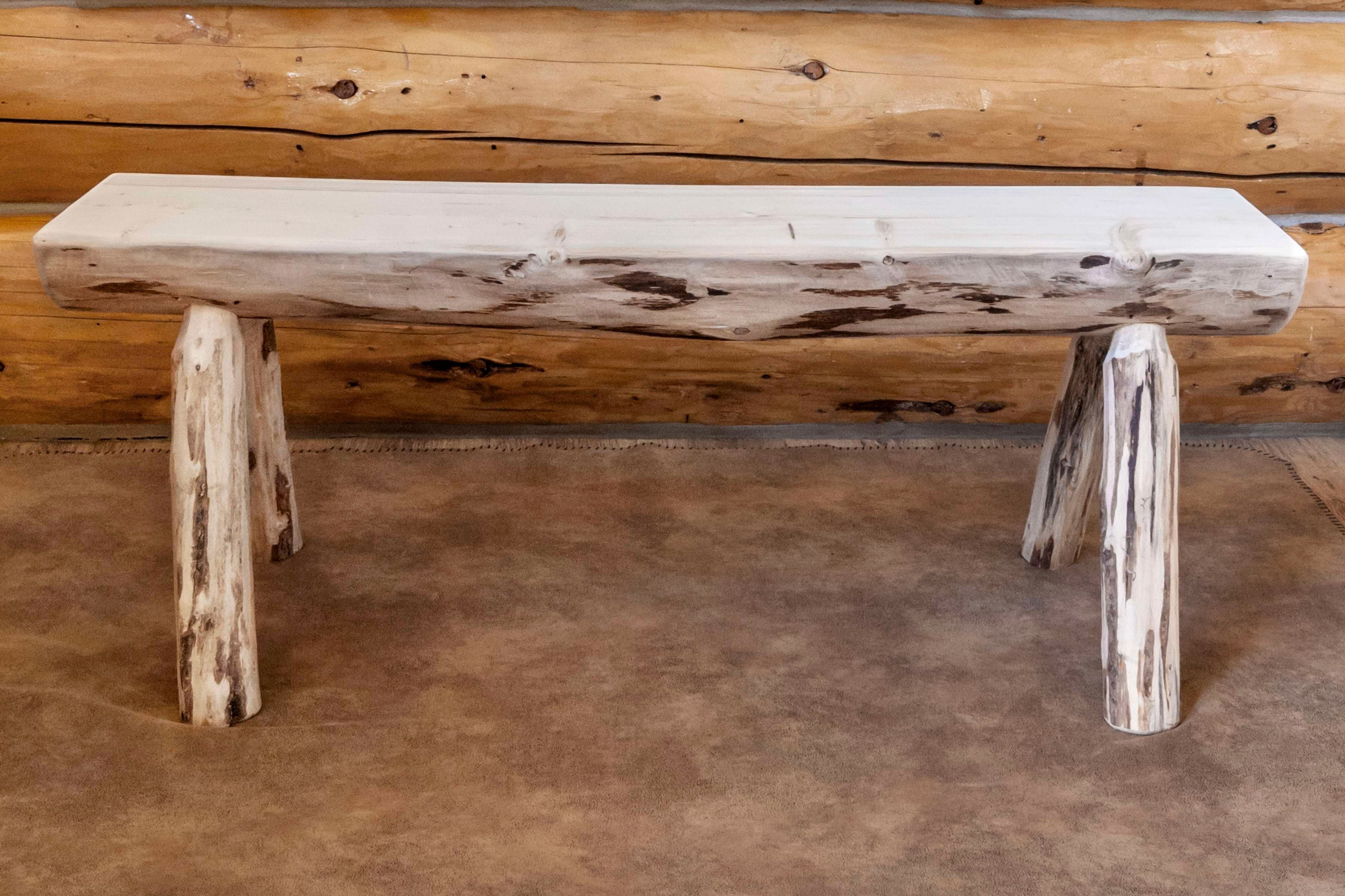 Montana Collection Half Log Bench, Ready to Finish, 45 Inch - Walmart.com