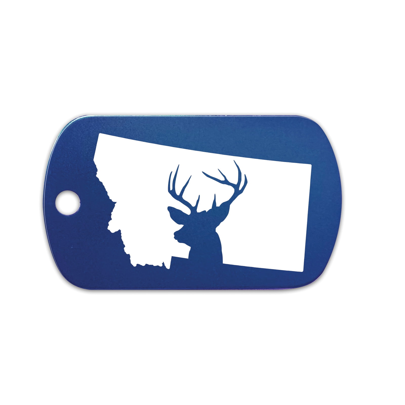 Montana Deer State GI Dog Tag Aluminum Keychain buck hunt hunting rifle ...